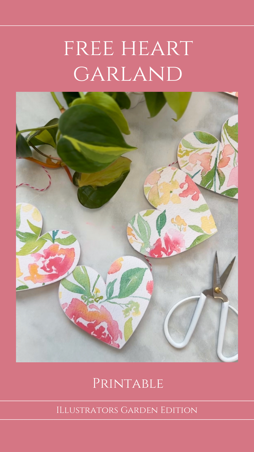 Free Heart Garland Printable – Natalie Malan